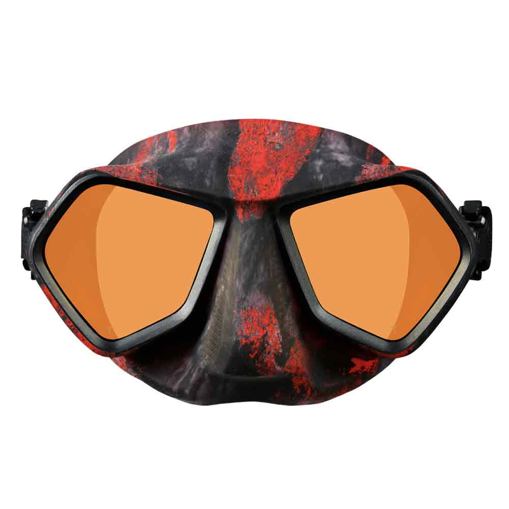 Omer Alpha Wolf Low Volume Freedive Mask Redstone